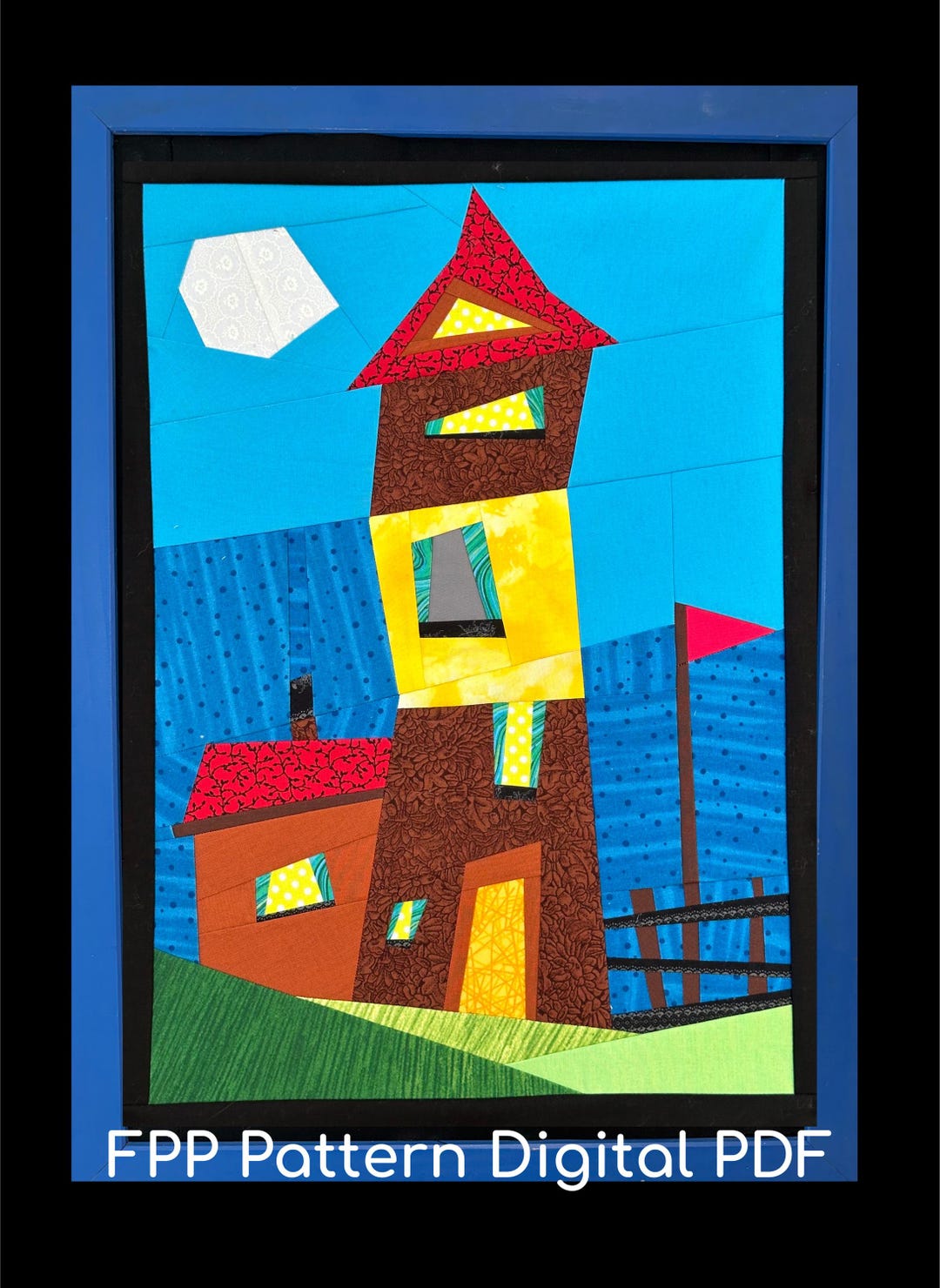 FPP Dream Lookout Scrap Quilt FPP Pattern: Wonky Towers #3 Colorful ...