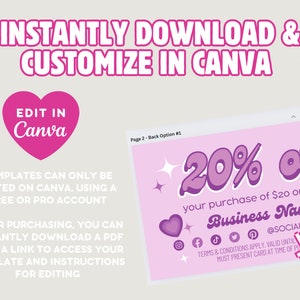 Beauty Salon Coupon Card Canva Template, DIY Printable Editable Hair ...