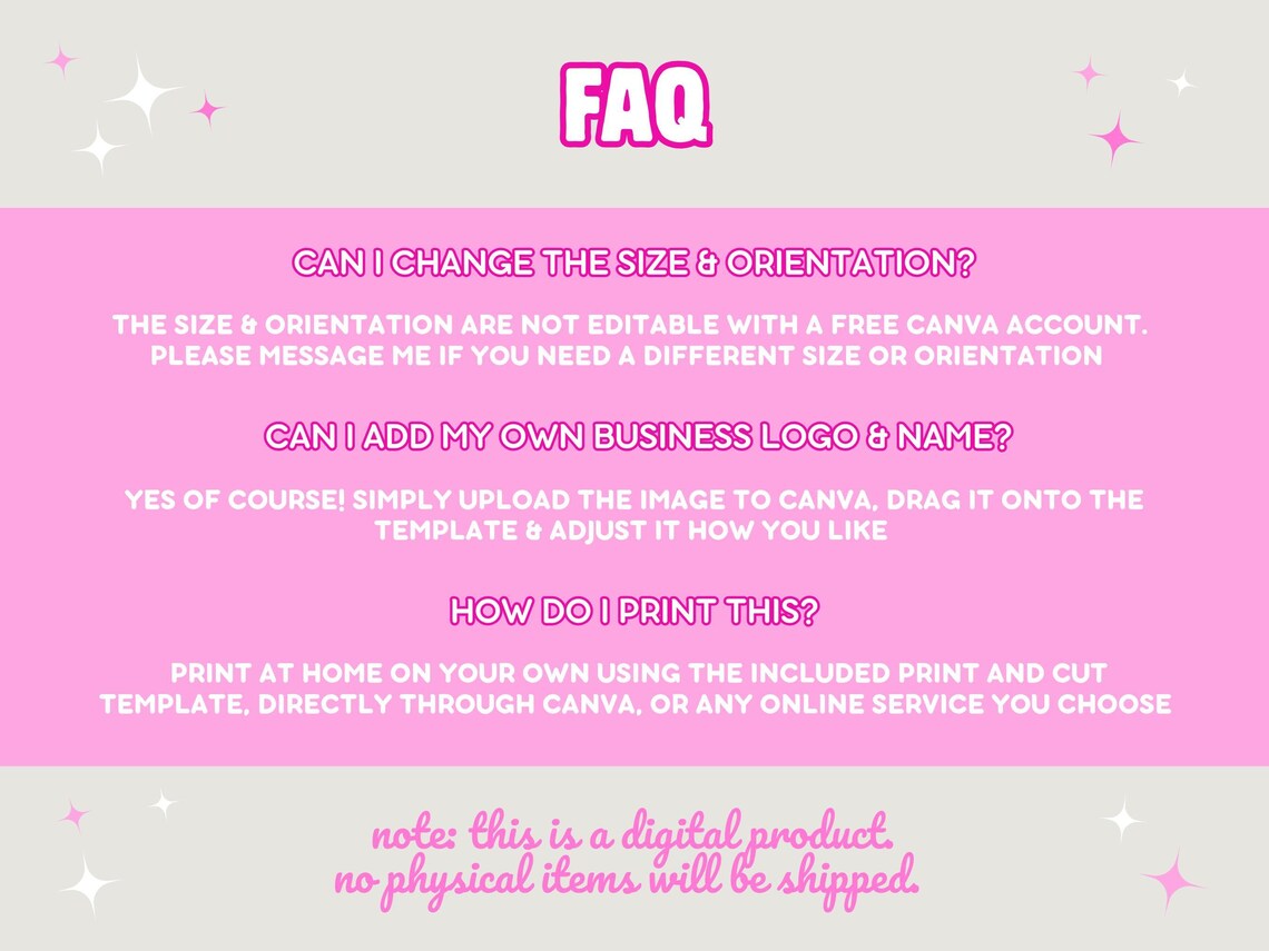 Y2K Beauty Salon Business Card Canva Template, DIY Printable Editable ...