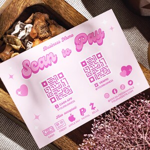 Y2K Scan to Pay QR Code Sign Canva Template, Accepted Payments Vendor ...