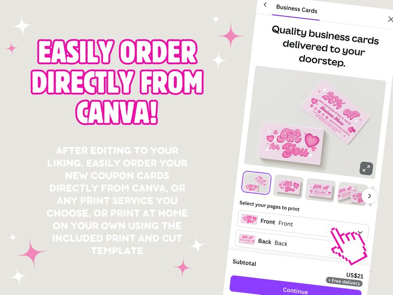 Beauty Salon Coupon Card Canva Template, DIY Printable Editable Hair ...