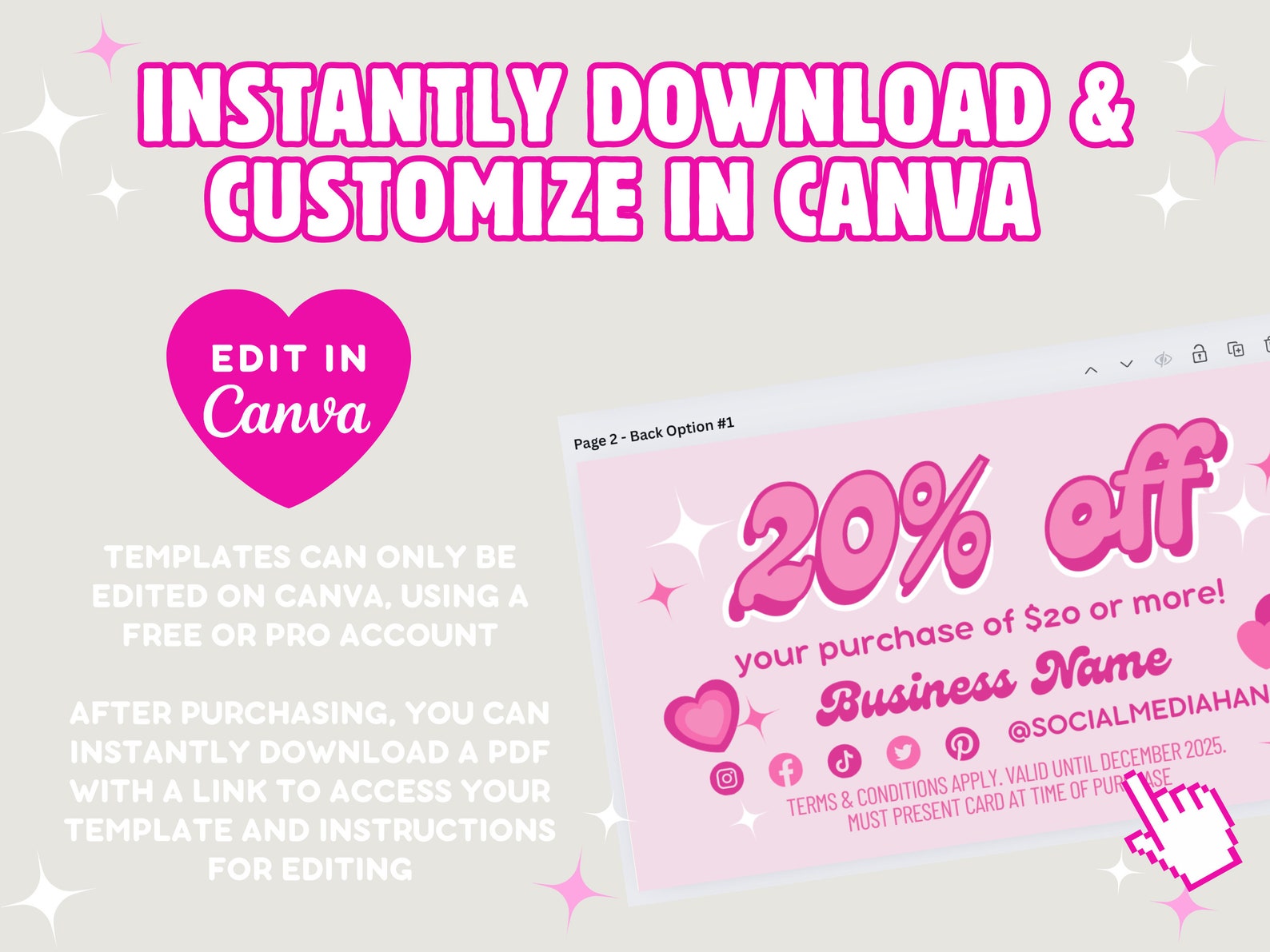 Beauty Salon Coupon Card Canva Template, DIY Printable Editable Hair ...