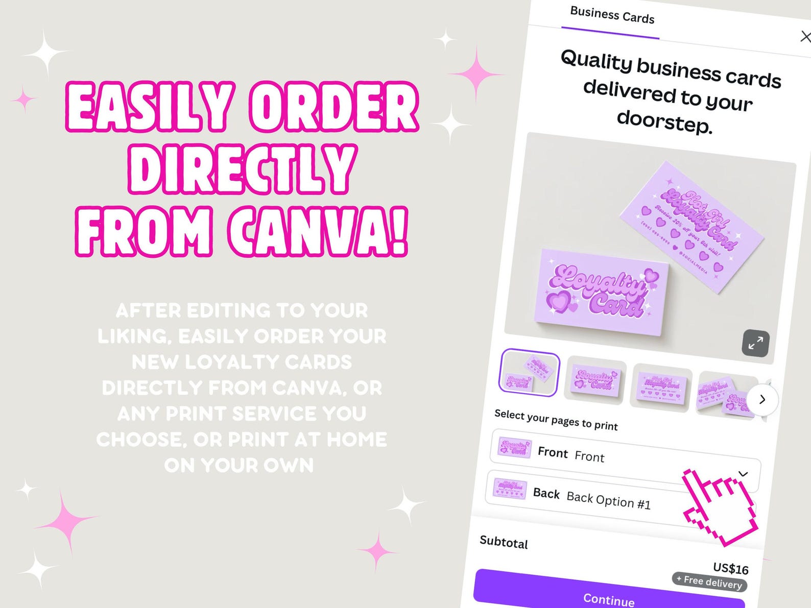 Retro Loyalty Card Template, DIY Beauty Salon Customer Reward Stamp ...