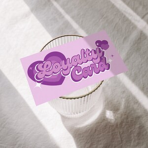 Y2K Loyalty Card Template, DIY Beauty Salon Hair Lash Nail Tech ...