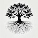 Southern Oak Tree With Roots SVG | Minimalist Southern Charm Clipart ...