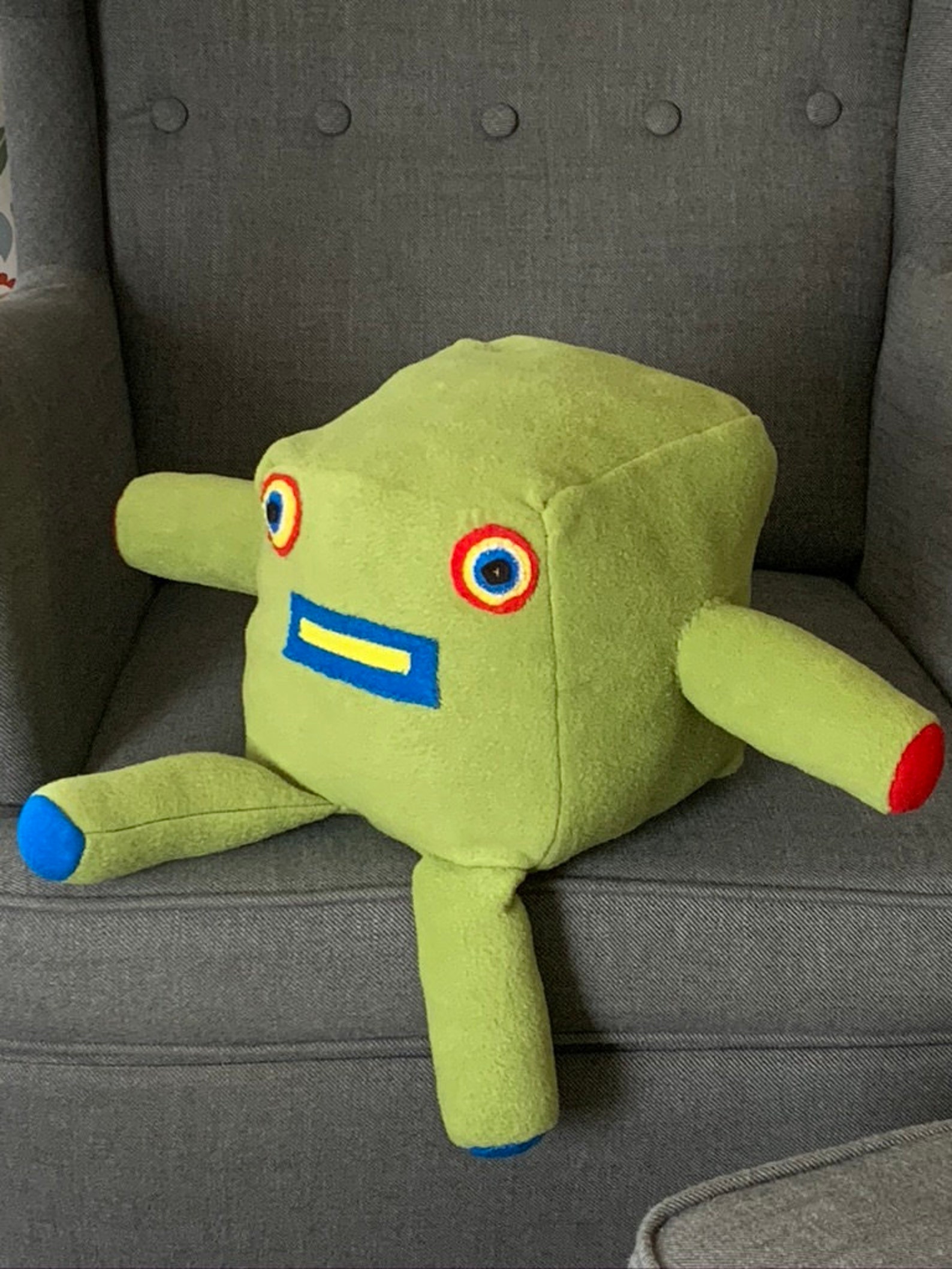 Mr. Squishy Cube Green - Etsy