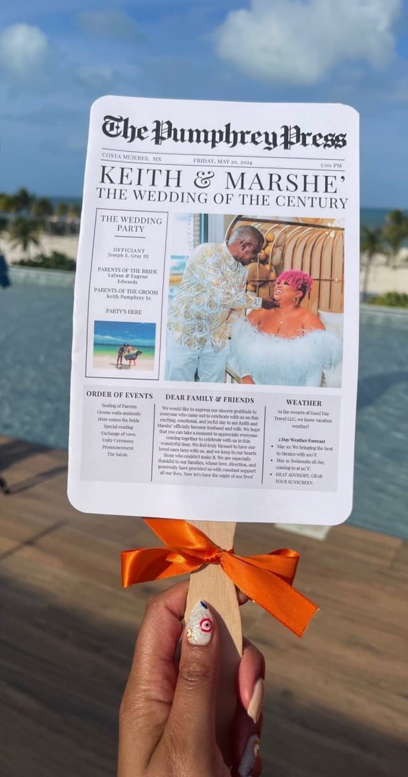 Wedding Fans: Elegant Wedding Program Keepsake - Etsy
