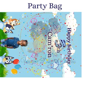 Editable Bluey Party Favor Bundle - Etsy