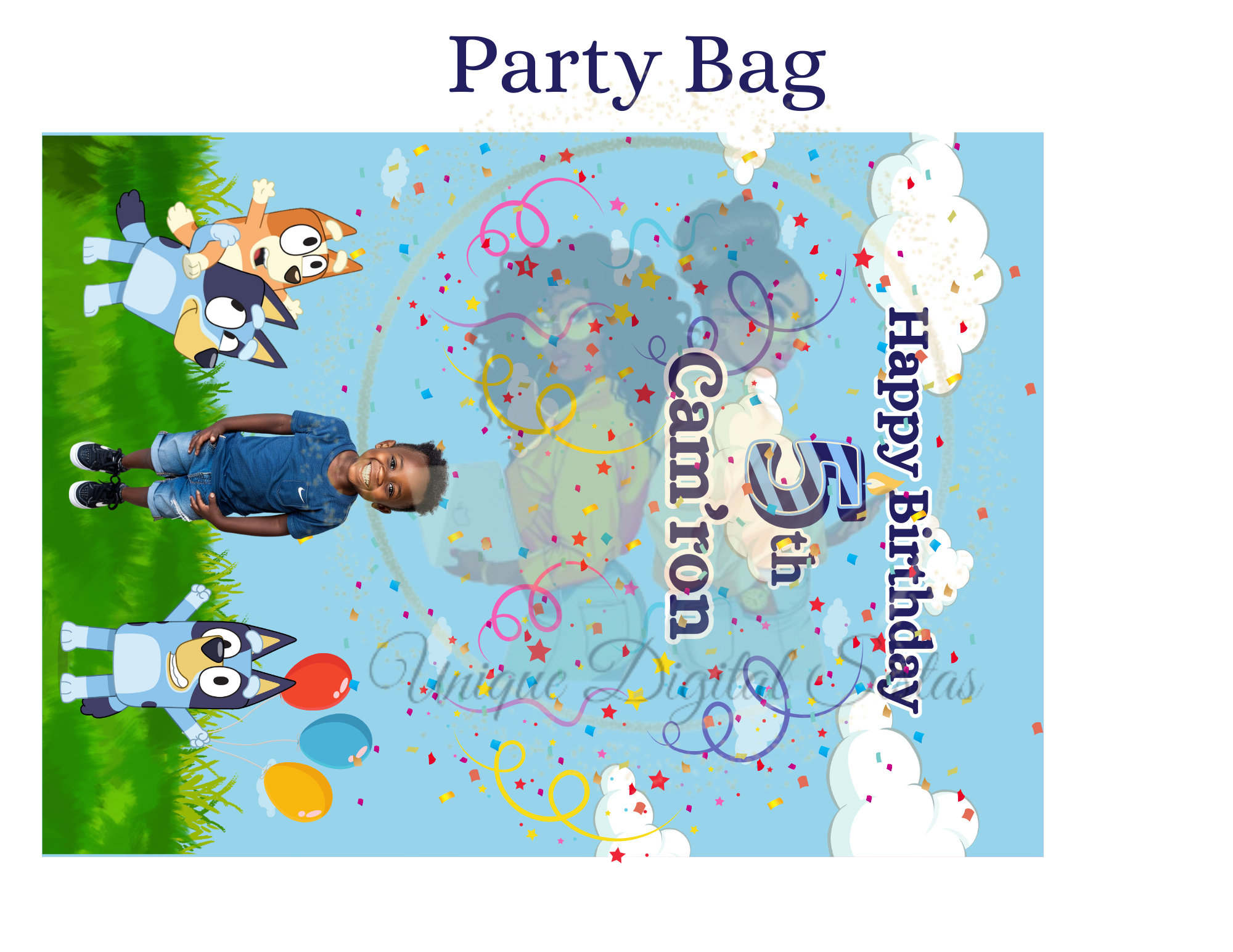 Editable Bluey Party Favor Bundle - Etsy