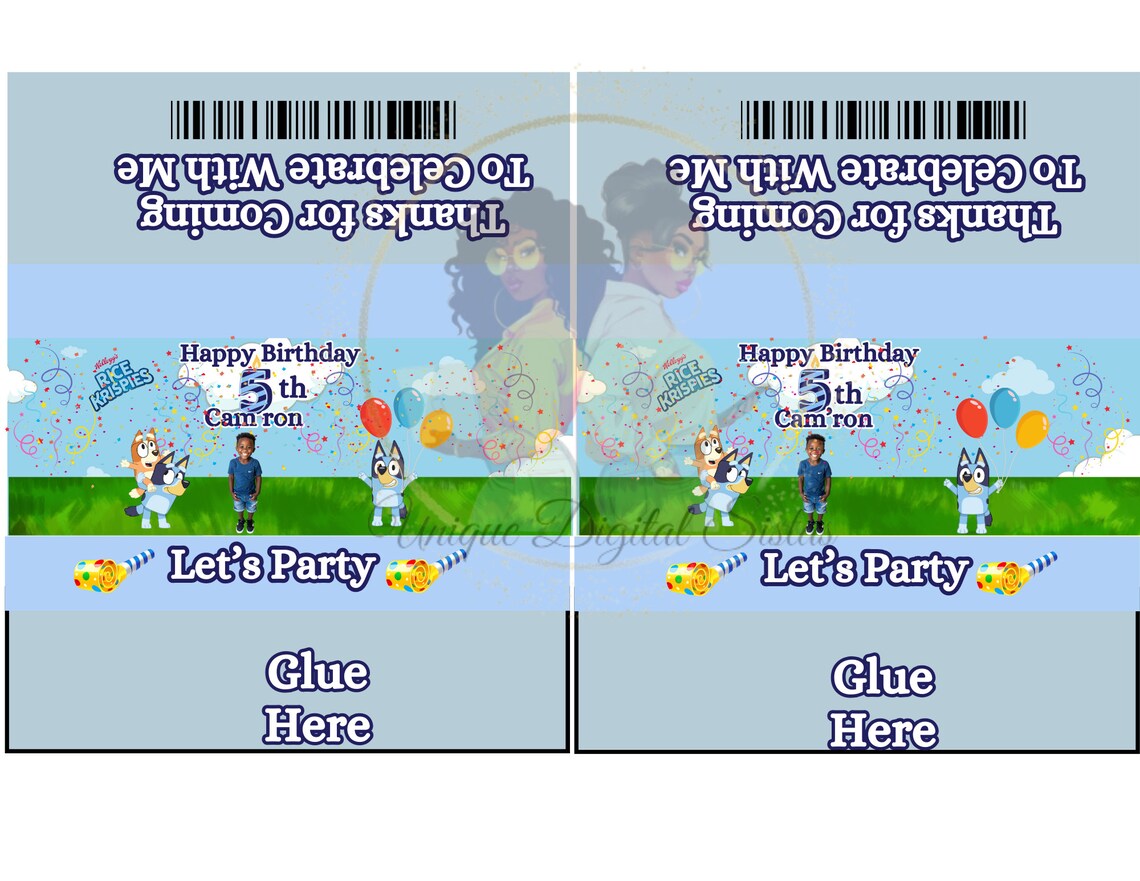 Editable Bluey Party Favor Bundle - Etsy
