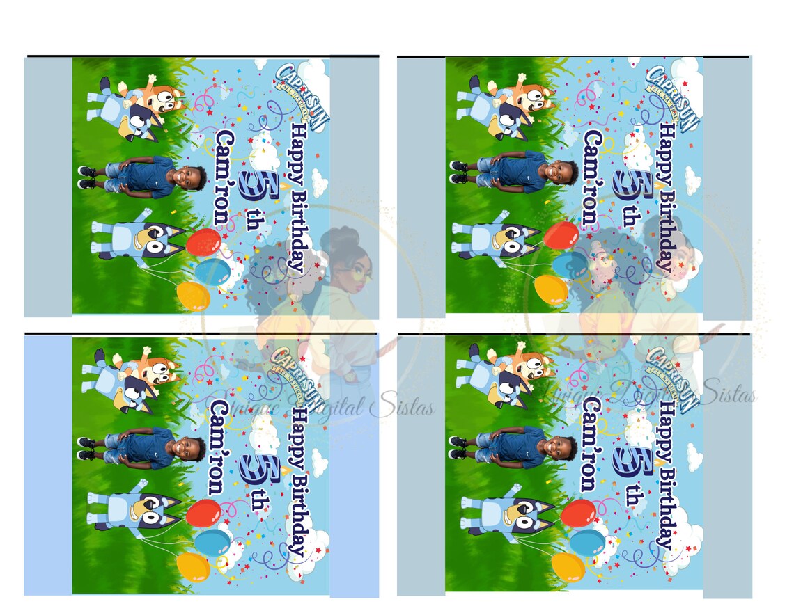 Editable Bluey Party Favor Bundle - Etsy