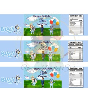 Editable Bluey Party Favor Bundle - Etsy
