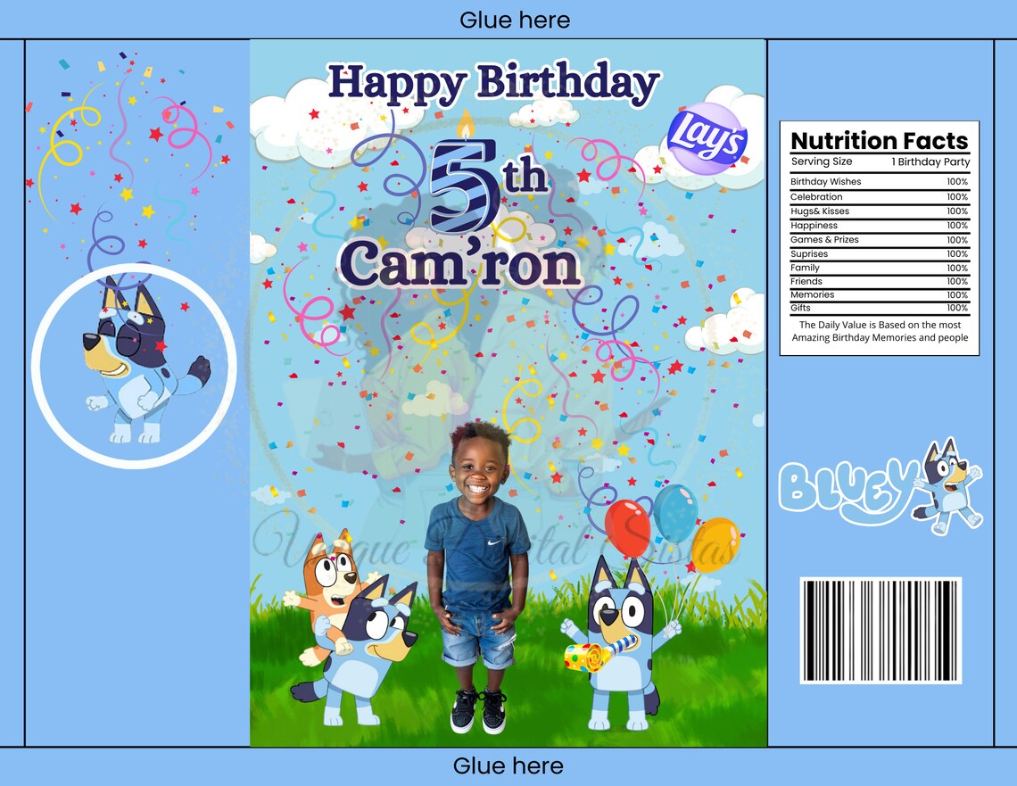 Editable Bluey Party Favor Bundle - Etsy