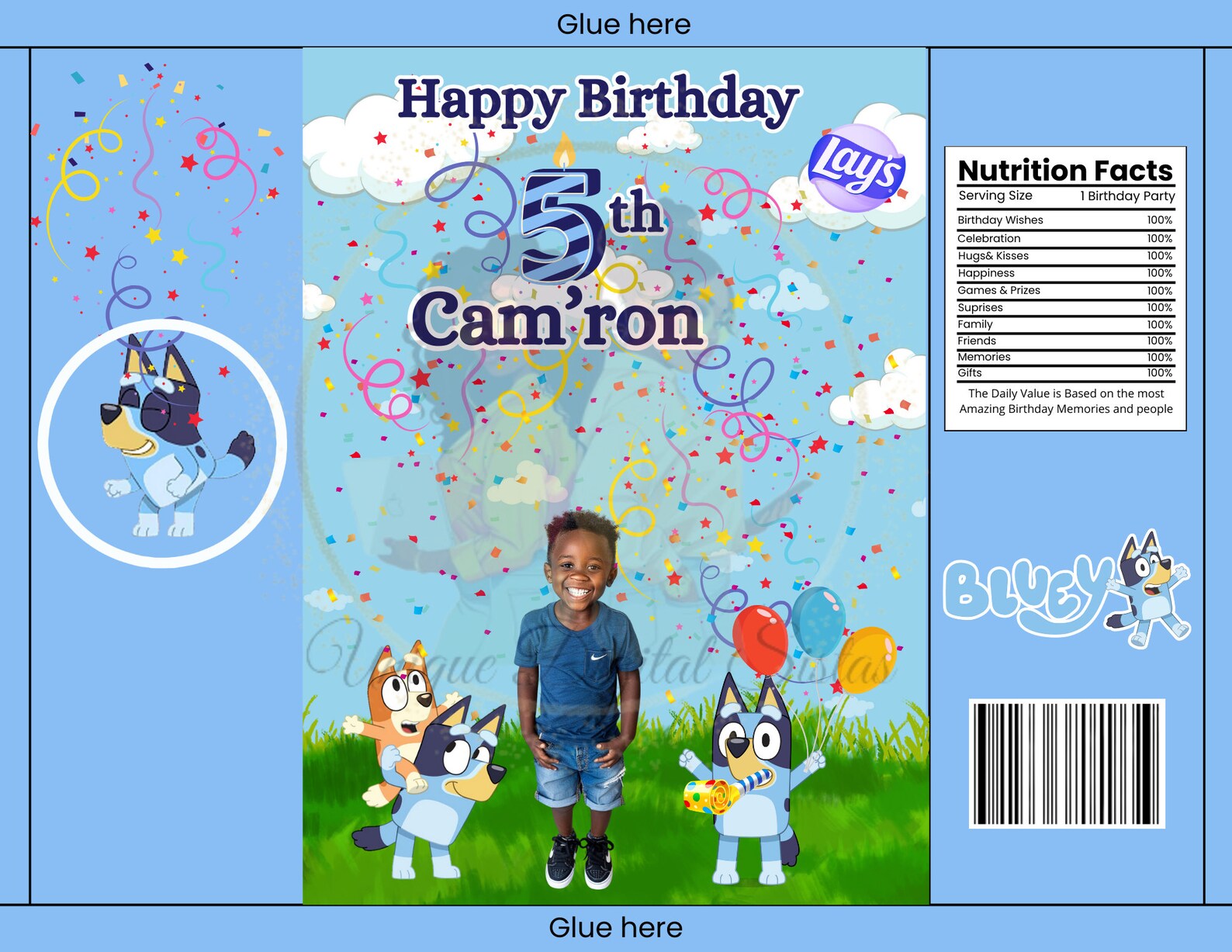 Editable Bluey Party Favor Bundle - Etsy