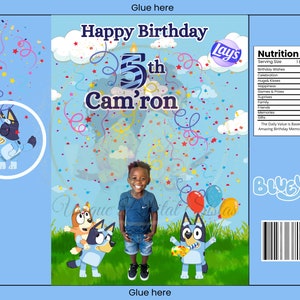 Editable Bluey Party Favor Bundle - Etsy