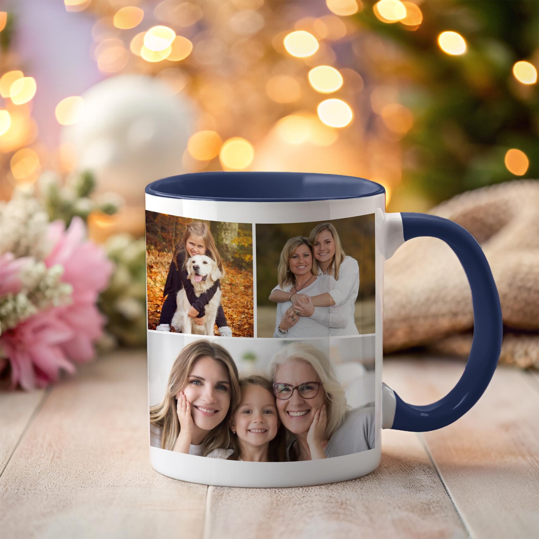 Custom Photo Collage Mug Photo Collage With Text Mug for His or Her ...