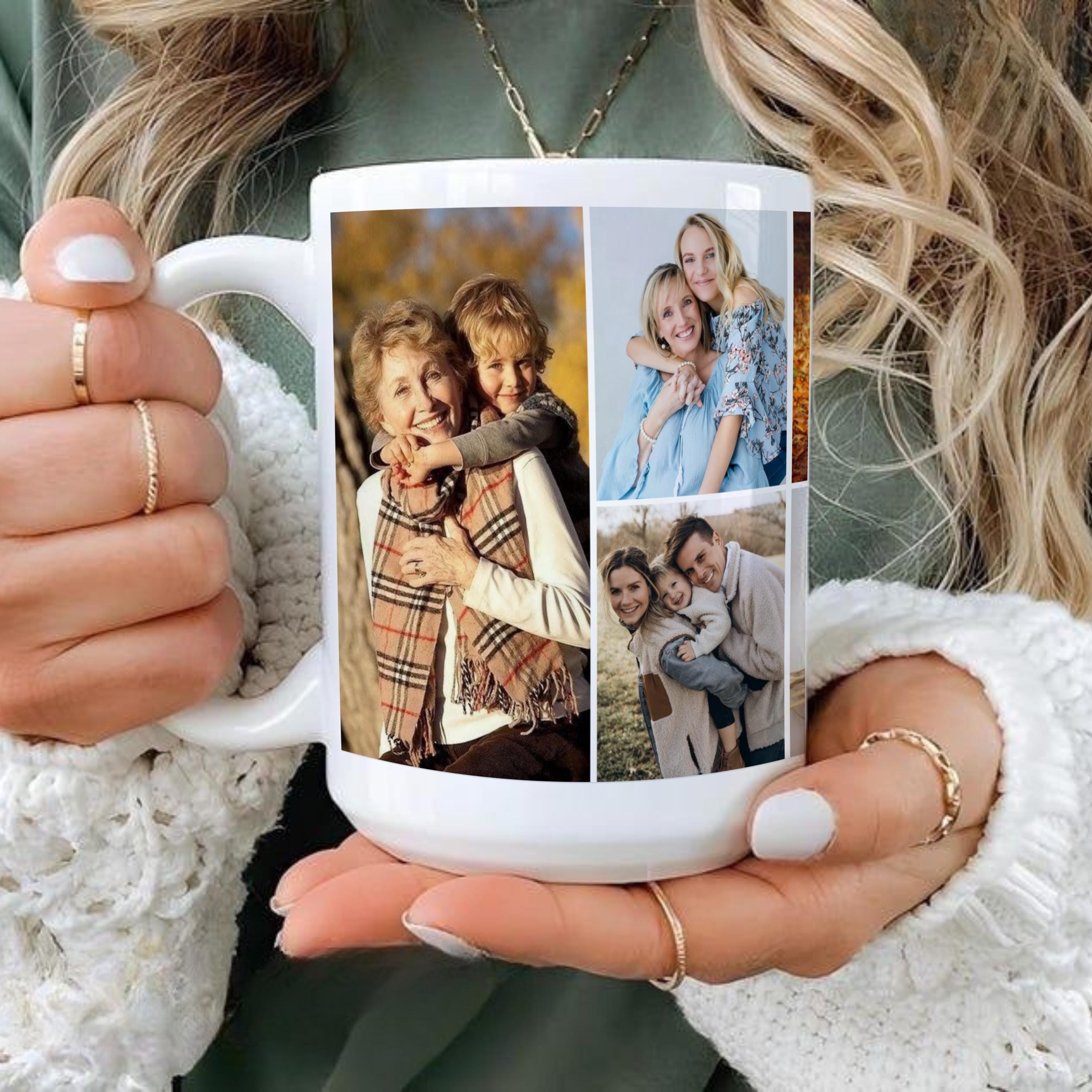 Custom Photo Collage Mug Photo Collage With Text Mug for His or Her ...