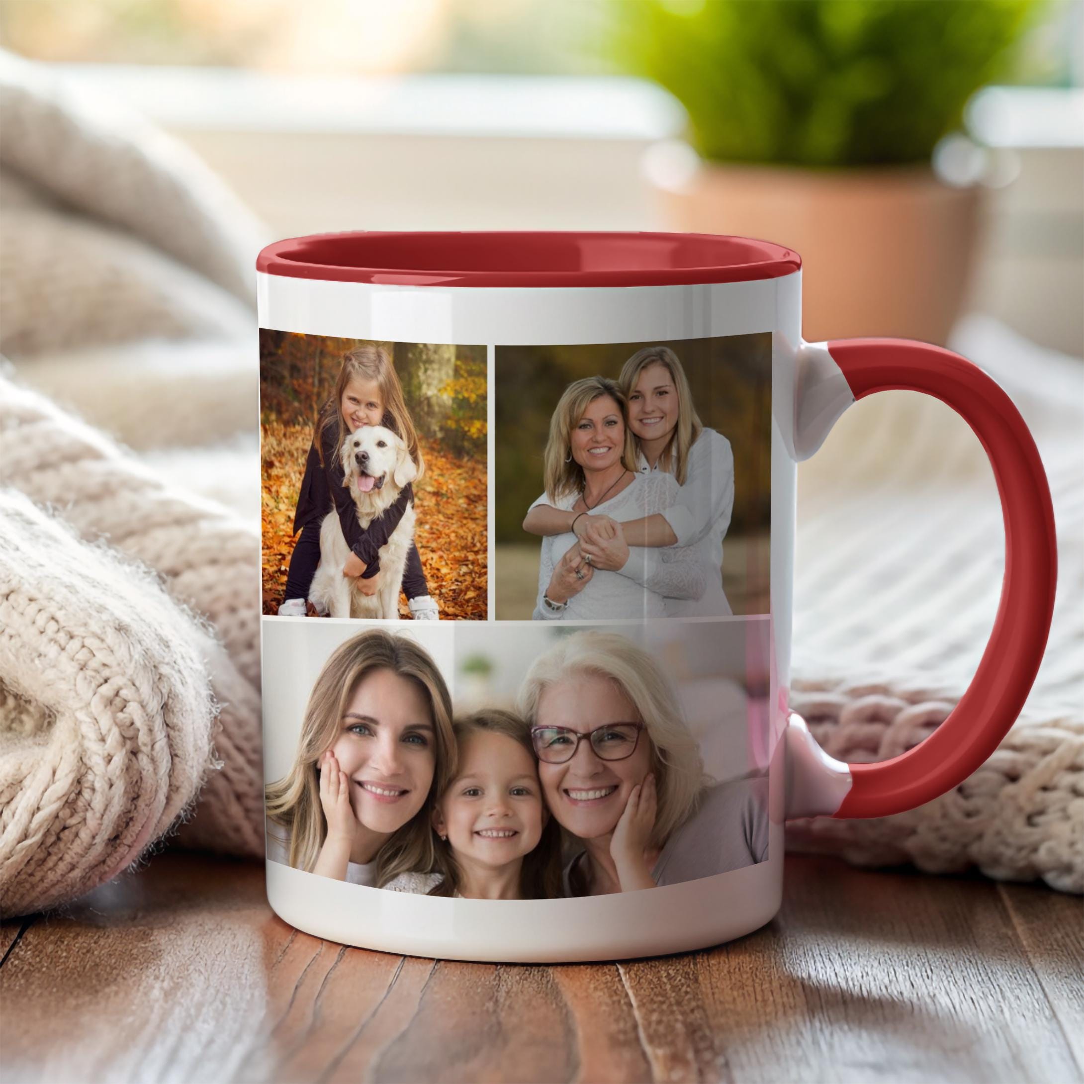 Custom Photo Collage Mug Photo Collage With Text Mug for His or Her ...