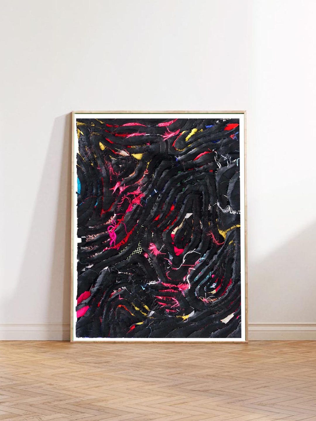 Original Textile Art Wall Hangings Art/ Fabric Lover Gift/ Embroidered ...