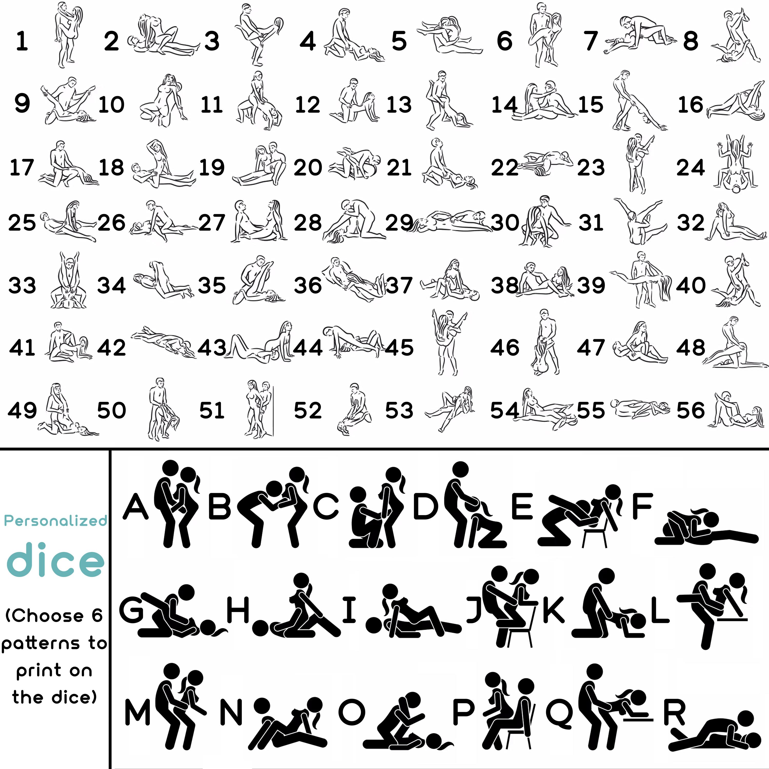 6 Sided Sex Position Dice,date Night Position Dice,date Night Ideas ...