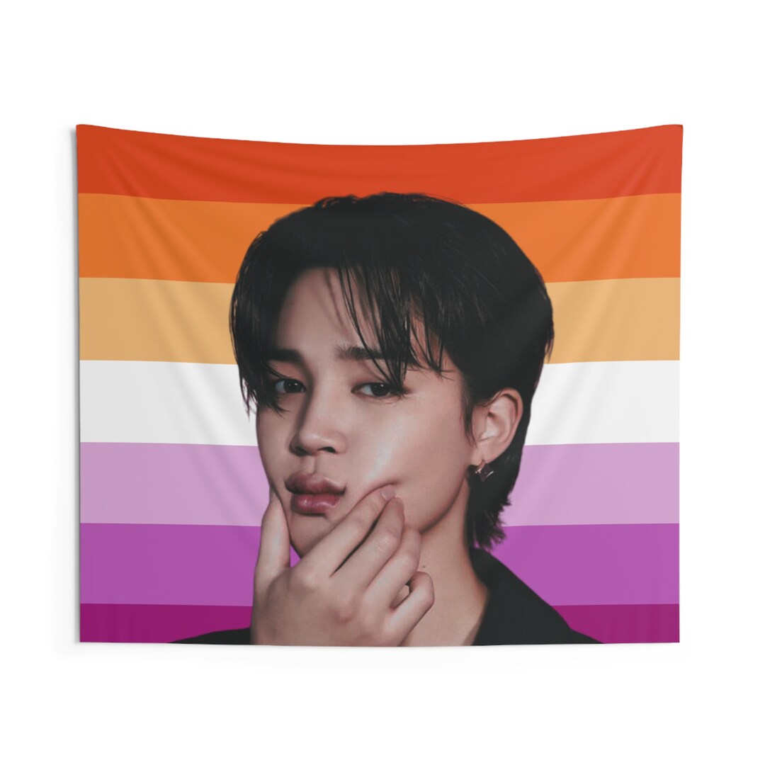 Sunset Lesbian Flag Jimin of BTS Tapestry PRIDE SPECIAL - Etsy