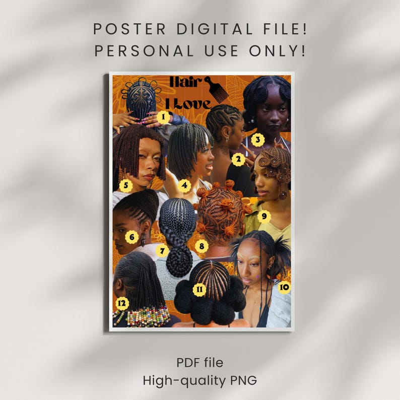Old Skool Salon/hair Shop Poster in Brown and Yellow | Digital - Etsy