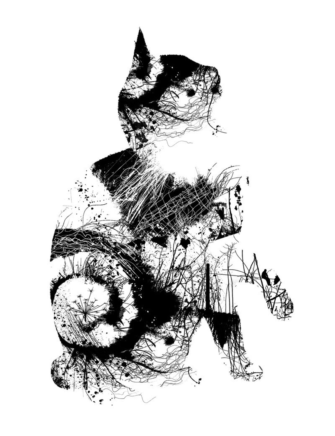 Screen Print Called CATS Limited Edition Artwork. Handmade Lucky Nature ...