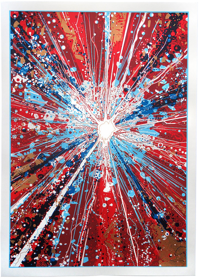 Screen Print Called Boom. Limited Edition Artwork. Handmade - Etsy