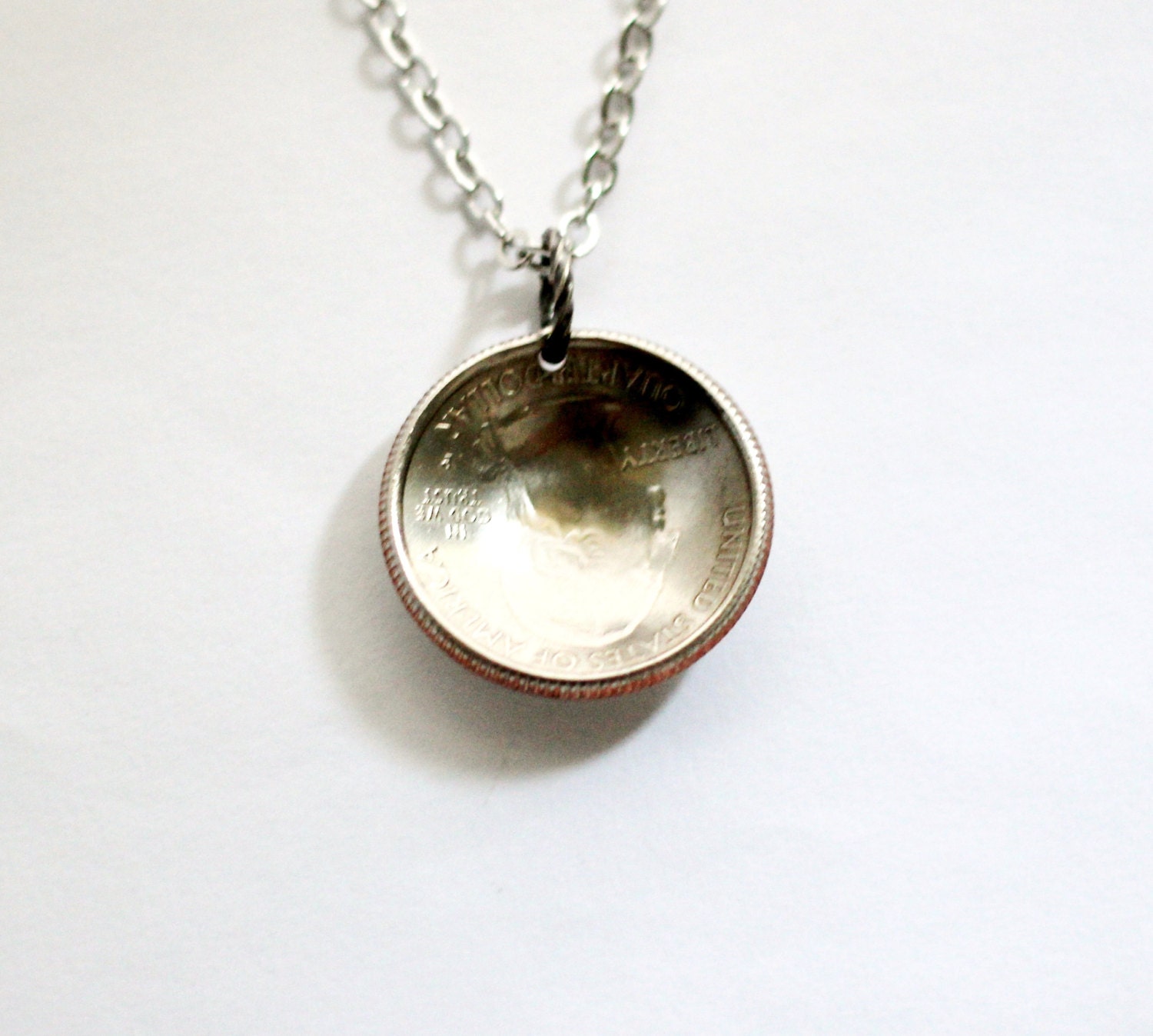 U.S. Quarter Coin Necklace, Pendant, Mount Rushmore, South Dakota ...