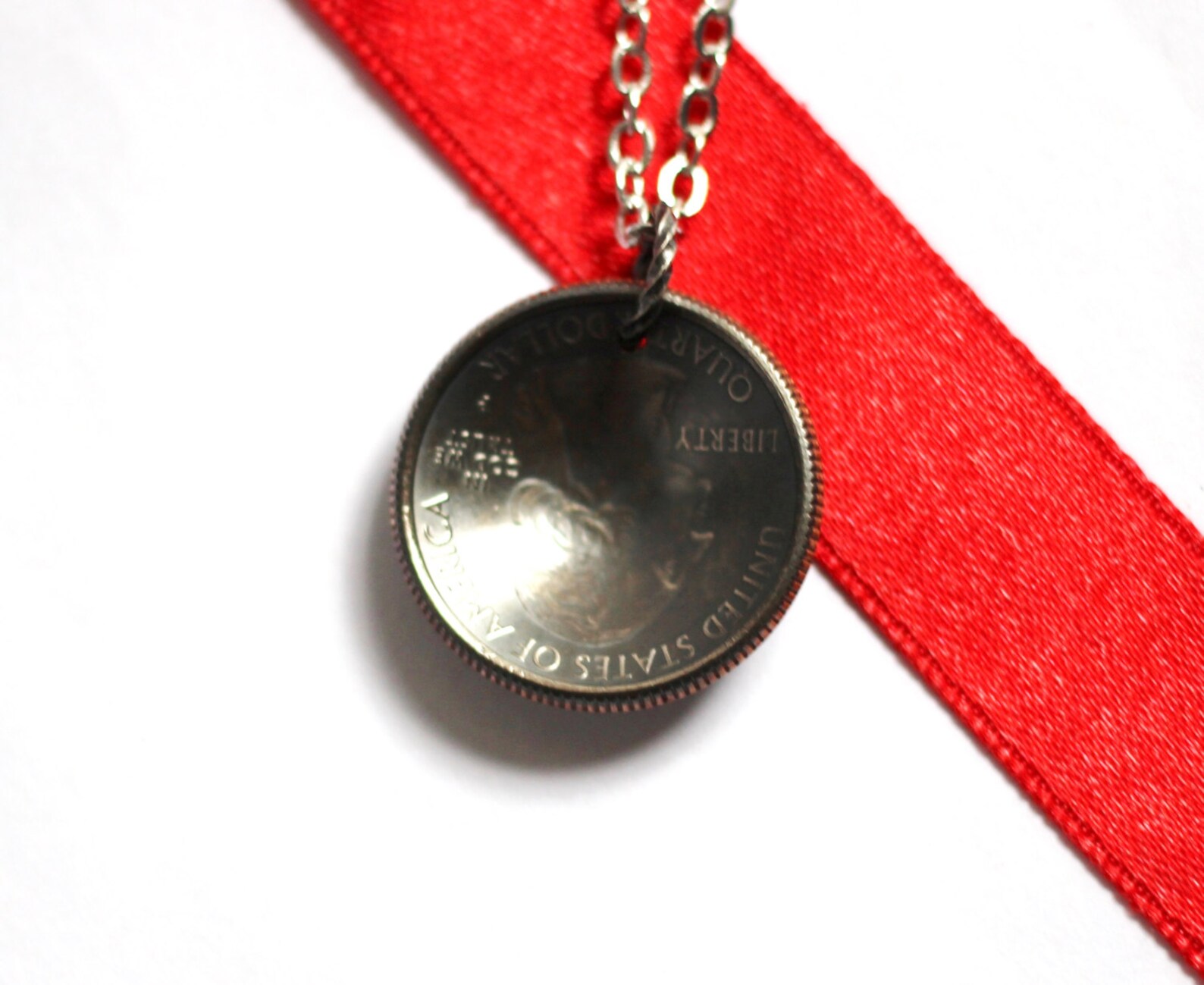 Quarter Coin Necklace U.S. Quarter Dollar Pendant Homestead - Etsy