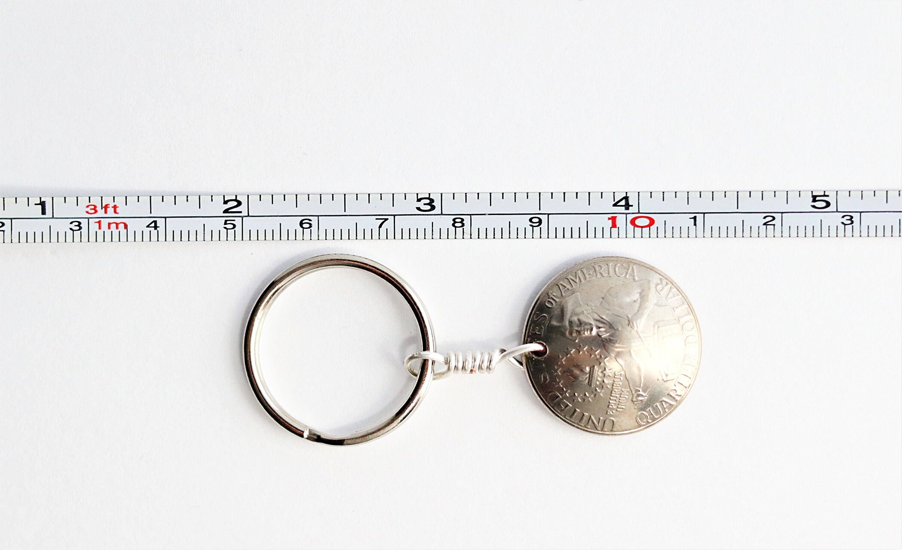 Bicentennial Quarter Keychain: 1976 Domed Coin Key Ring - Etsy