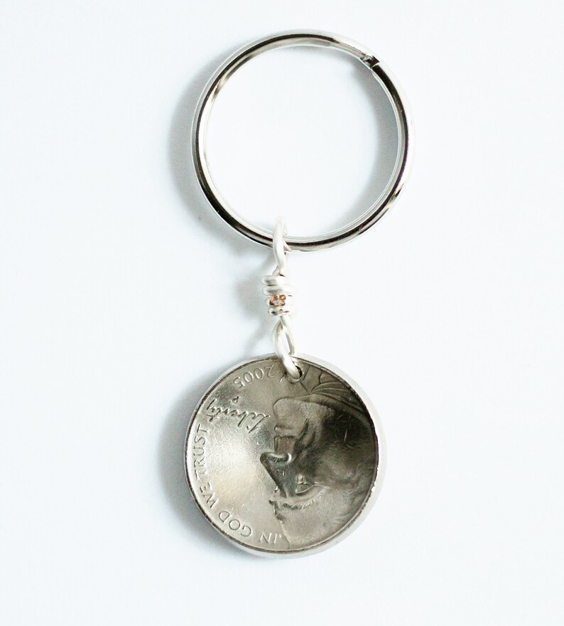 Buffalo Nickel Coin Keychain Modern U.S. Coin Thomas Jefferson - Etsy