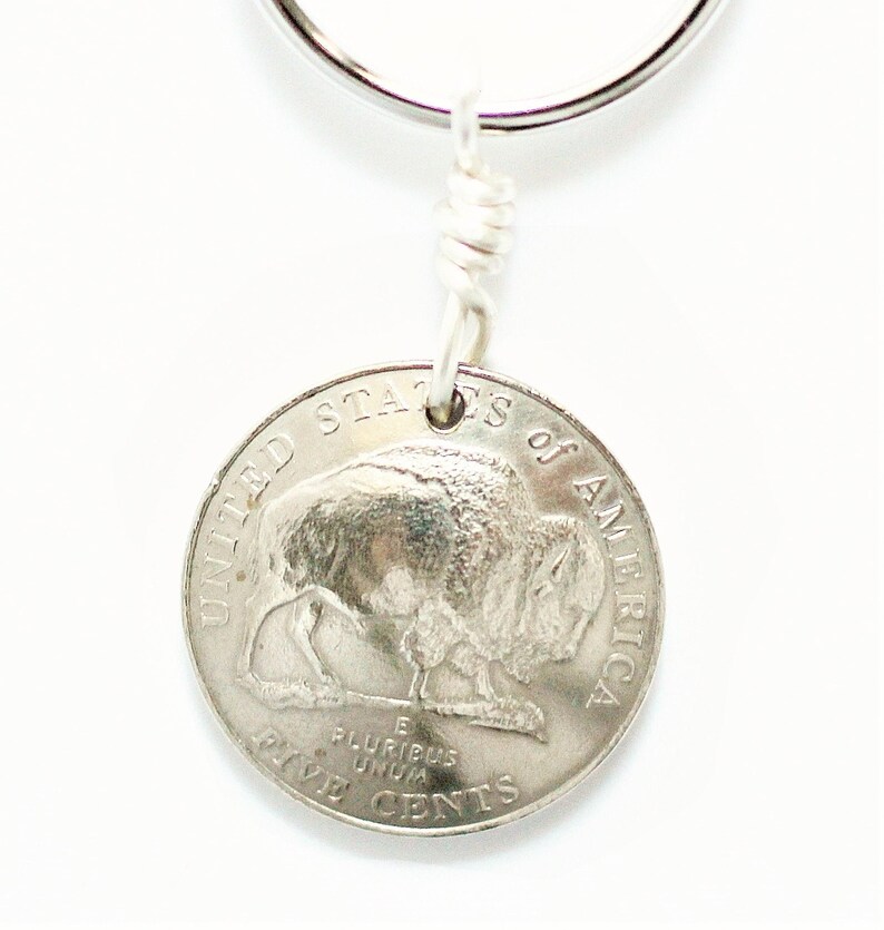 Buffalo Nickel Coin Keychain Modern U.S. Coin Thomas Jefferson - Etsy