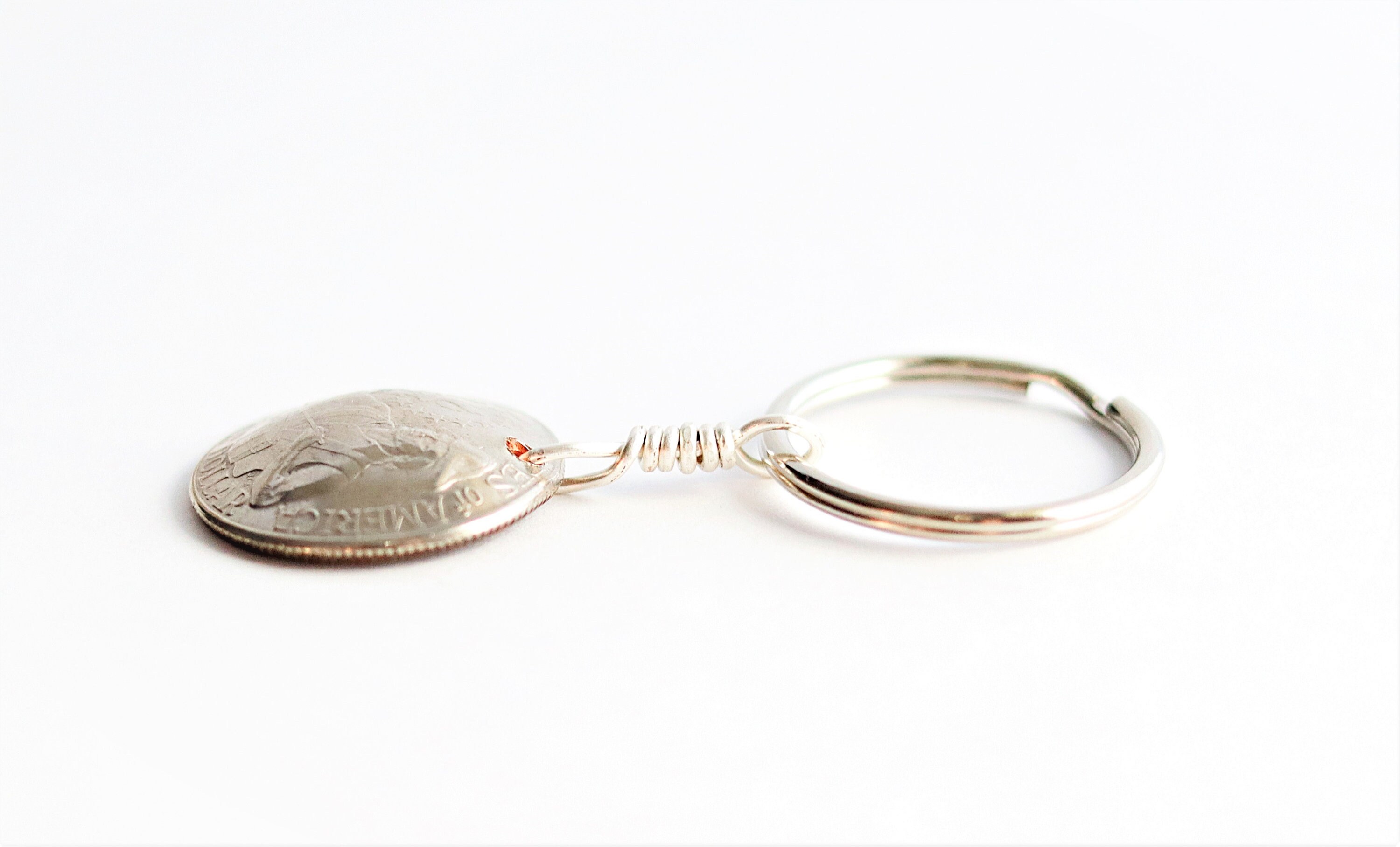 Bicentennial Quarter Keychain: 1976 Domed Coin Key Ring - Etsy
