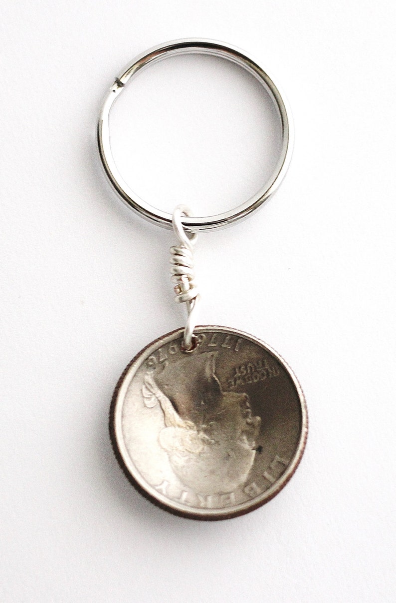 U.S. Bicentennial Quarter Domed Coin Keychain Key Ring - Etsy