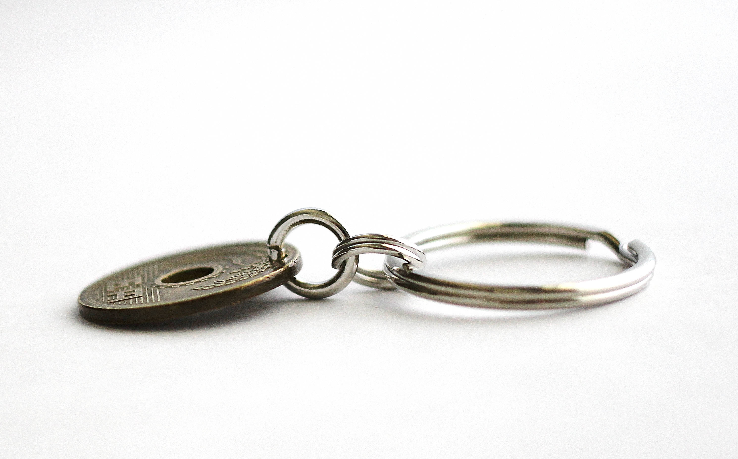 Good Luck Coin Key Ring, Japanese 5 Yen Coin Keyring, Coin Keychain by ...
