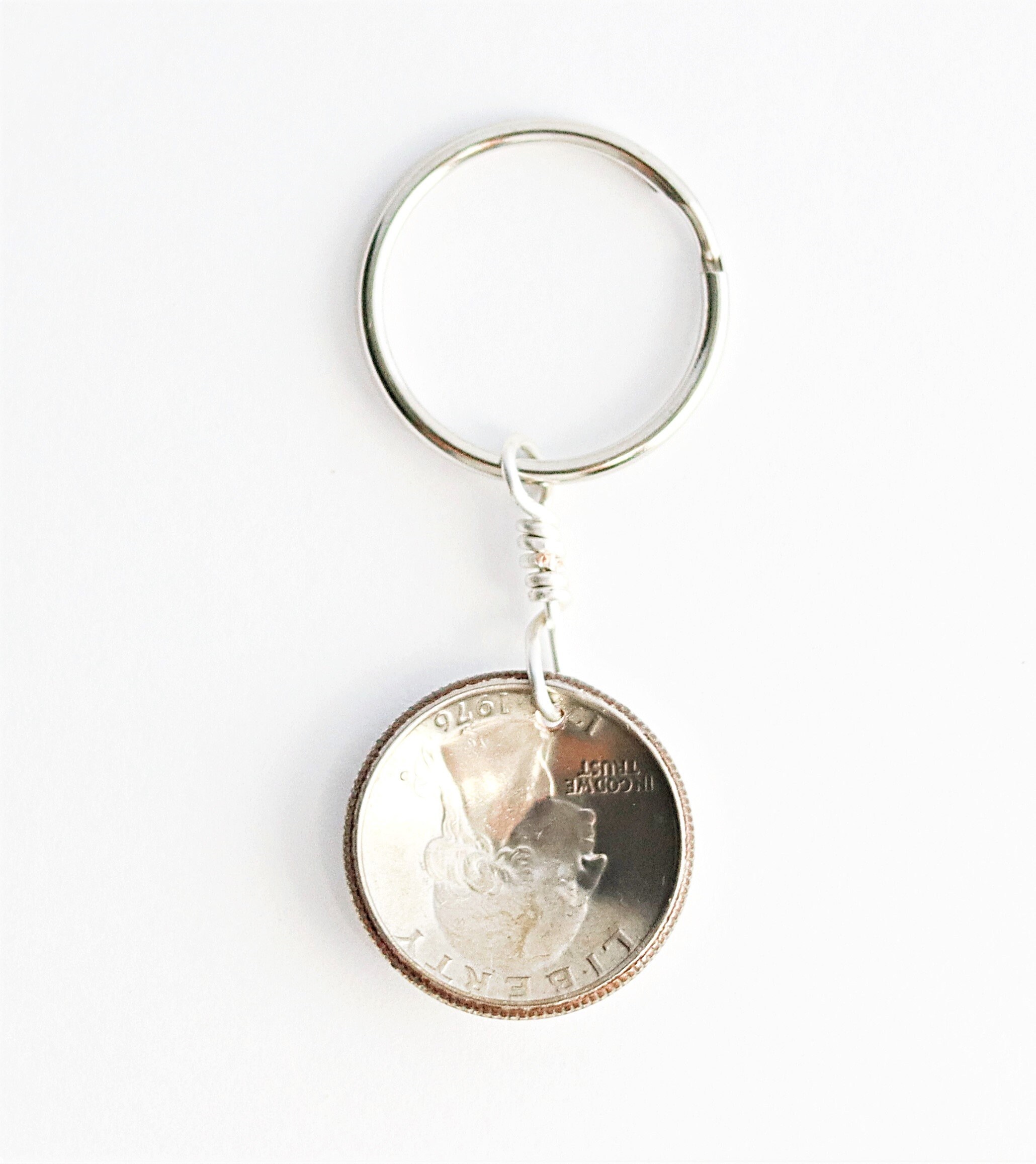 U.S. Bicentennial Quarter Domed Coin Keychain Key Ring - Etsy