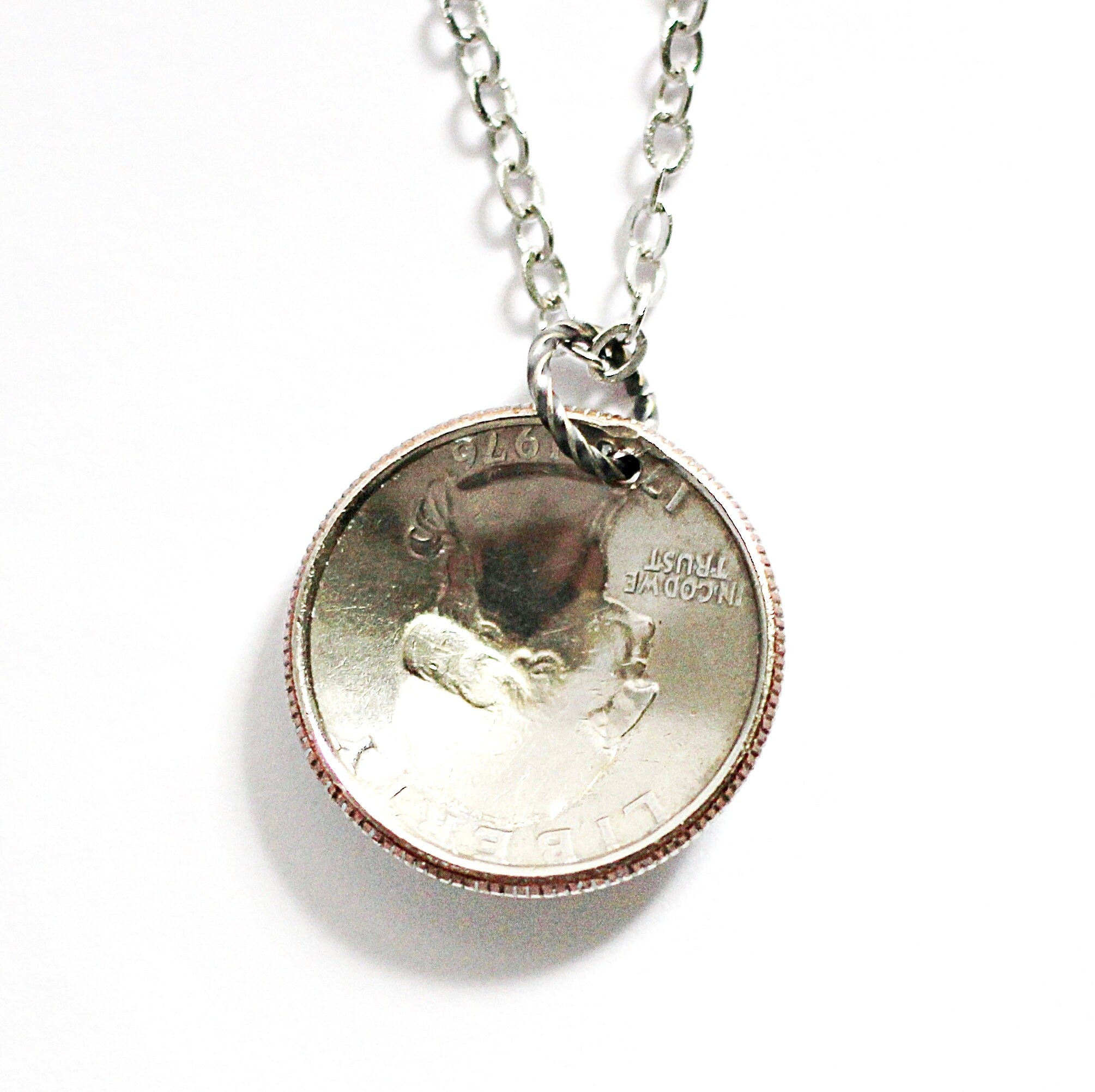 U.S. Bicentennial Quarter Domed American Coin Necklace, Pendant ...