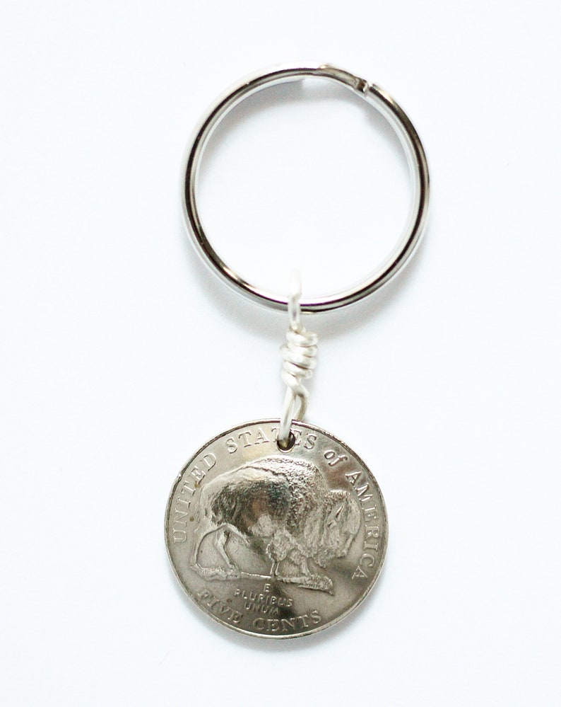 Buffalo Nickel Coin Keychain Modern U.S. Coin Thomas Jefferson - Etsy