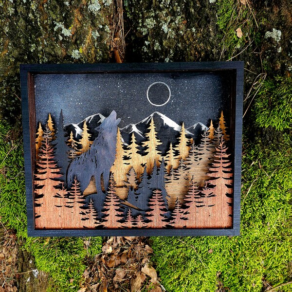 Layered Wood Art - Etsy