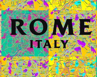 Custom Andy Warhol Inspired Map Pop Art Wall Decor, Personalized Poster ...