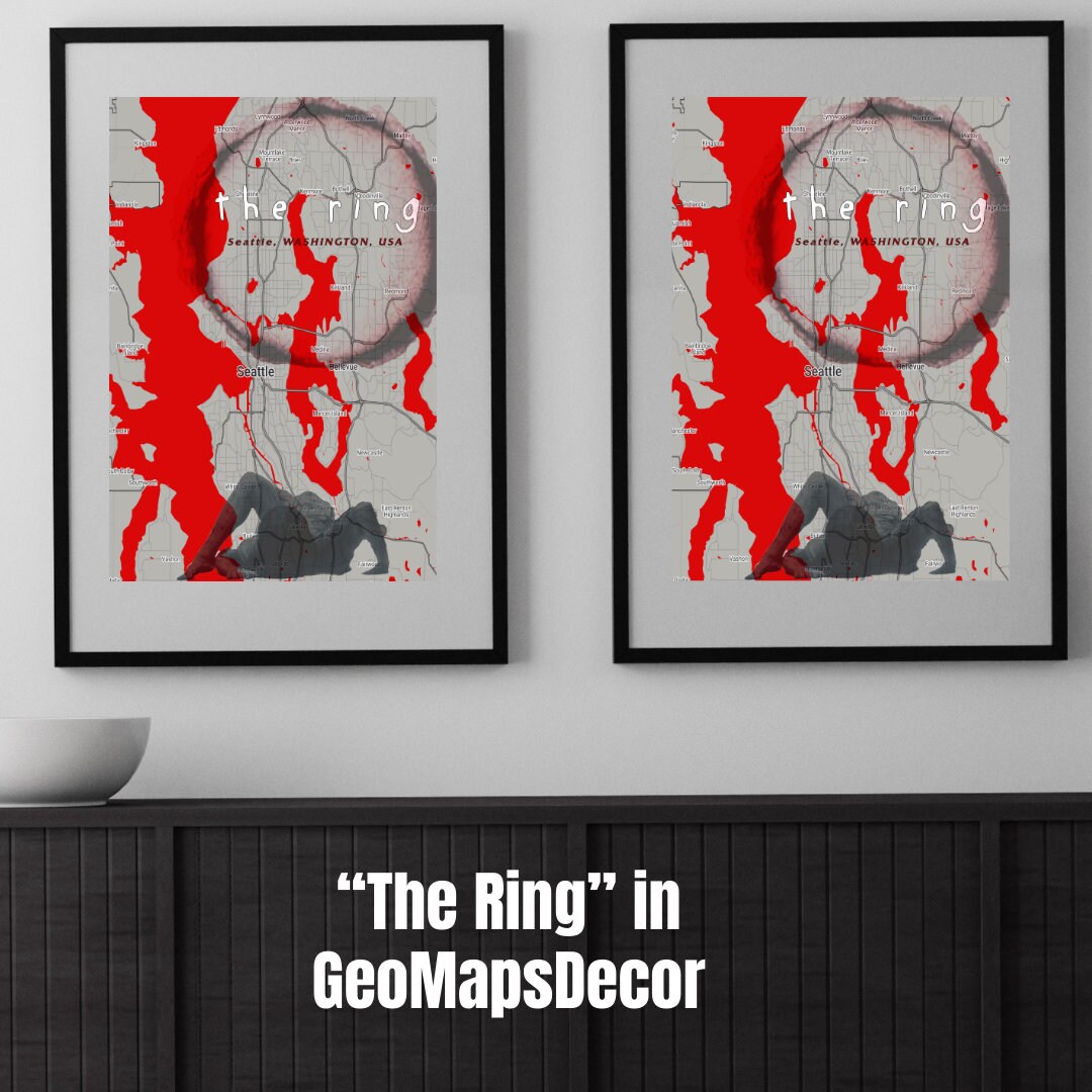 The Ring | Horror Movie Map - Digital Download, Unique Gift for Fans of ...