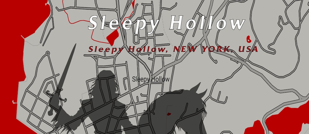 Sleepy Hollow Horror Movie Map Customized Digital Download, Halloween ...