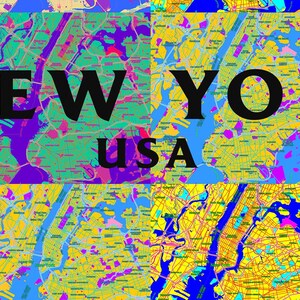 Custom Andy Warhol Inspired Map Pop Art Wall Decor, Personalized Poster ...