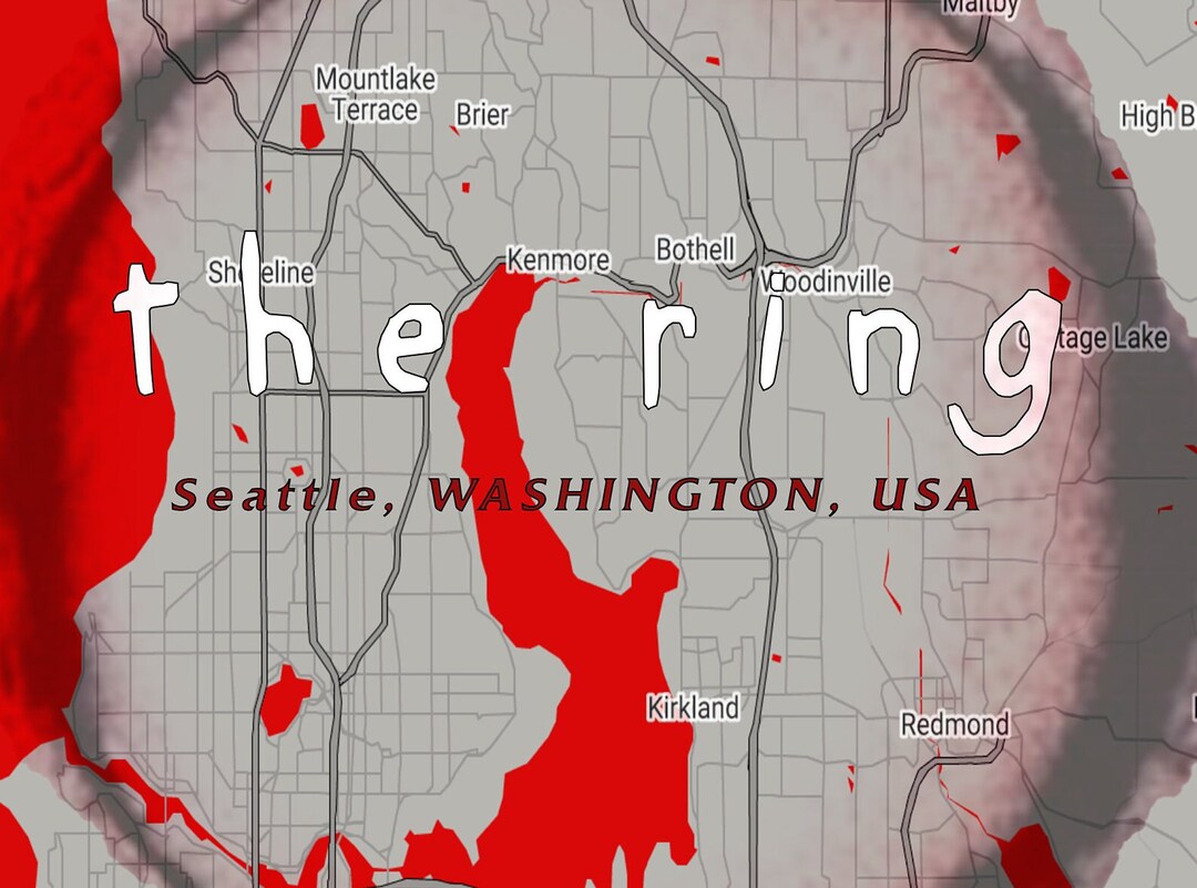 The Ring Horror Movie Map Digital Download, Unique Gift for Fans of the ...