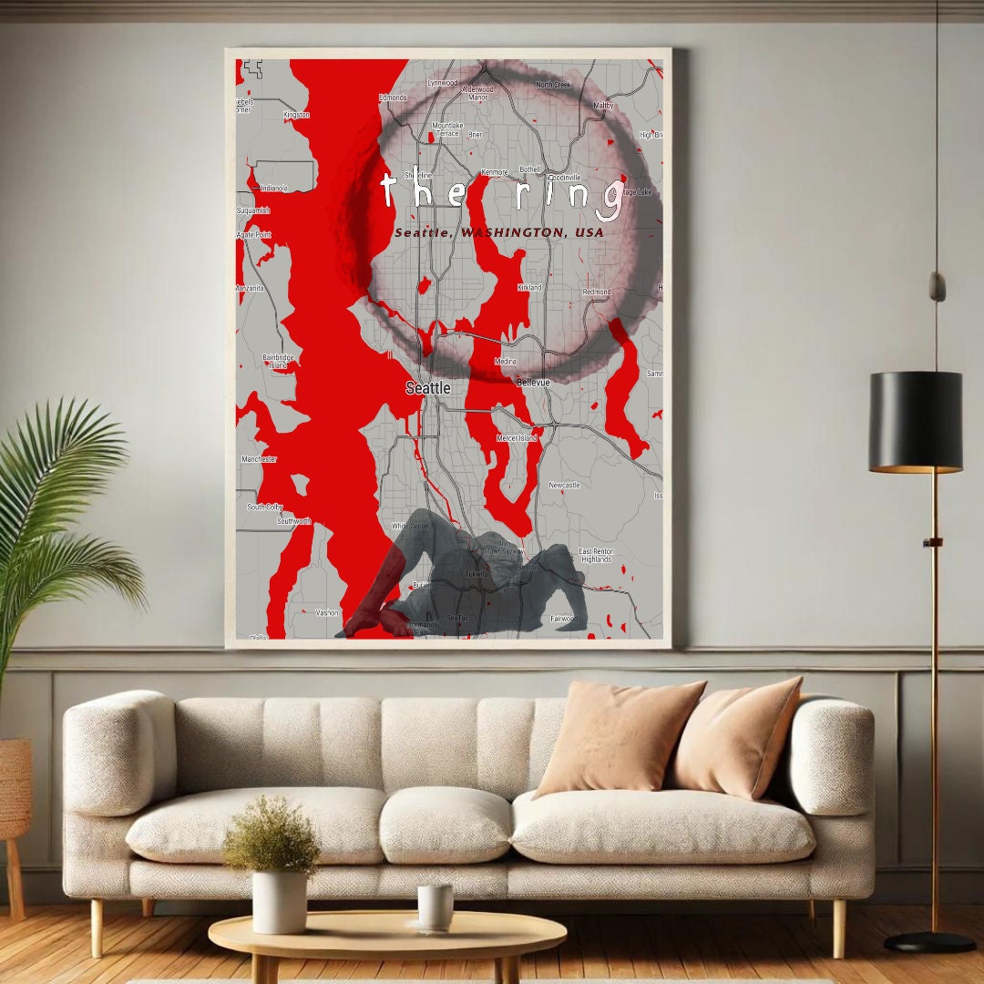The Ring | Horror Movie Map - Digital Download, Unique Gift for Fans of ...