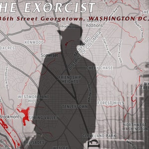 Exorcist Horror Movie Map Custom Filming Locations & Terrifying Details ...