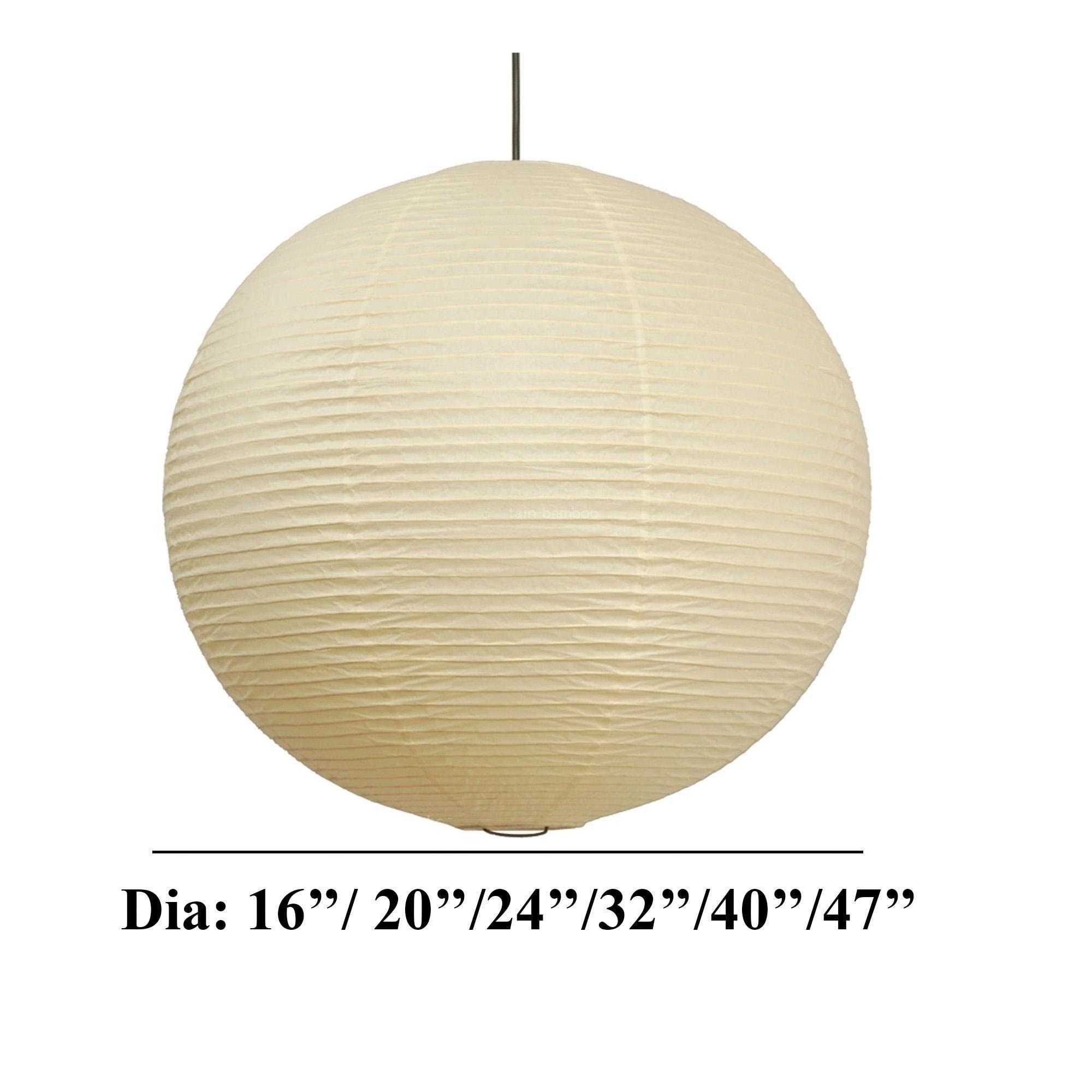 Rice Paper Pendant Lamp Handmade Lighting Fixtures Japanese Washi Paper ...