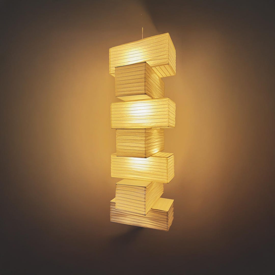 Rice Paper Pendant Lamp Japanese Washi Paper Lamp Unique Ceiling Light ...