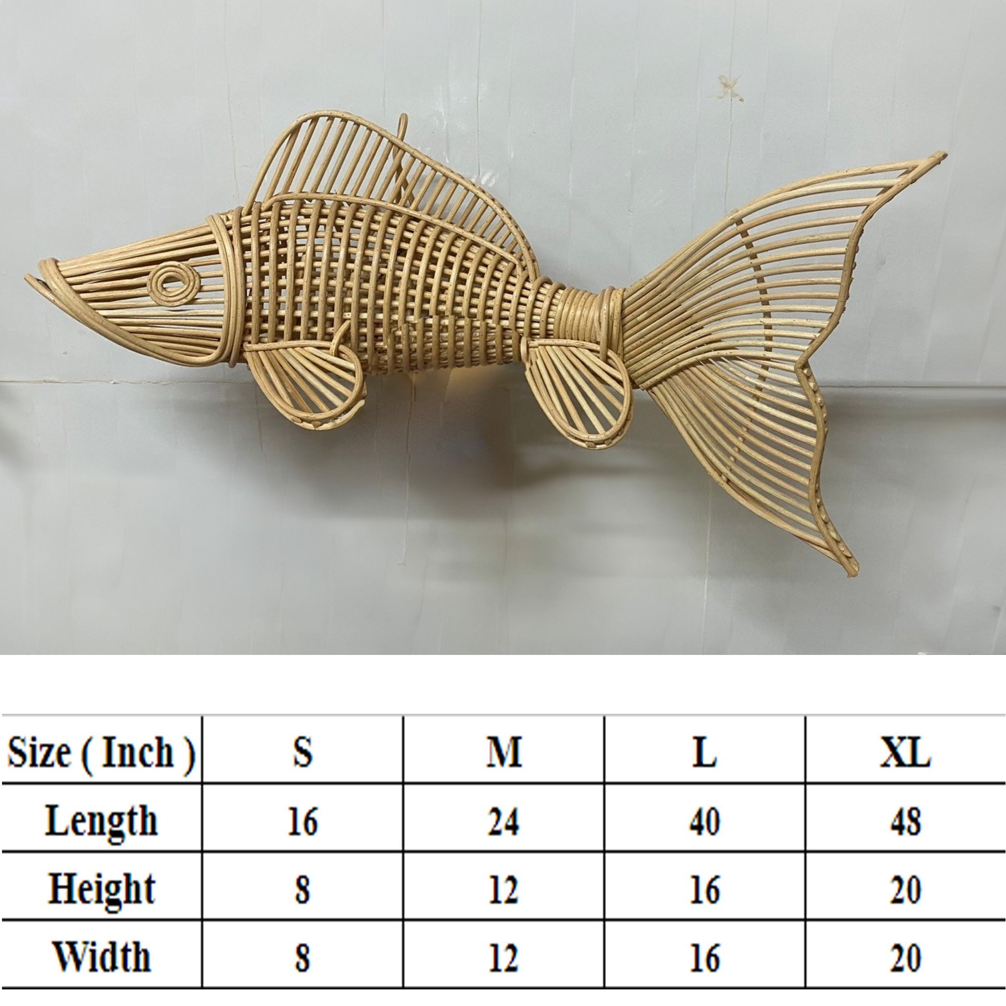 Fish Rattan Pendant Light Shade for Kitchen Island Rattan Chandelier ...